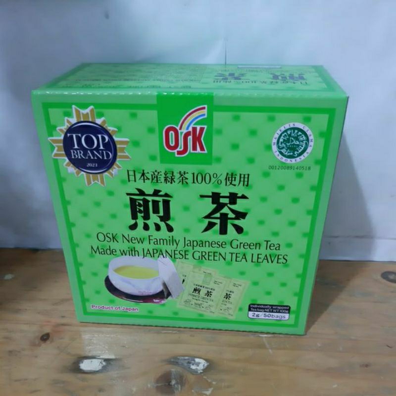 Jual OSK JAPANESE GREEN TEA ORIGINAL TEH OSK GREEN TEA 50 bags | Shopee ...