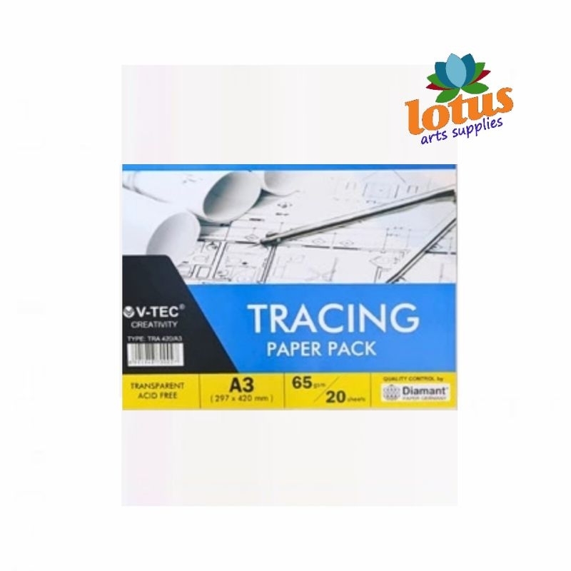 Jual V-TEC TRACING PAPER A3 65 GSM 20 SHEETS | Shopee Indonesia