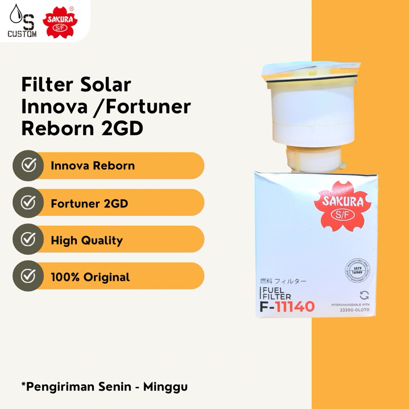 Jual Filter Solar Innova Reborn Fortuner 2GD Sakura F-11140 | Shopee ...