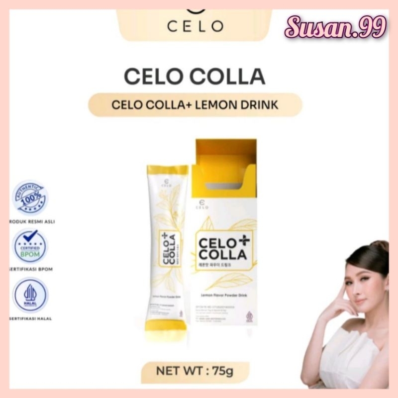 Jual CELO - Original Celo Colla+ Lemon Drink isi 5 sachet (Free Gift ...