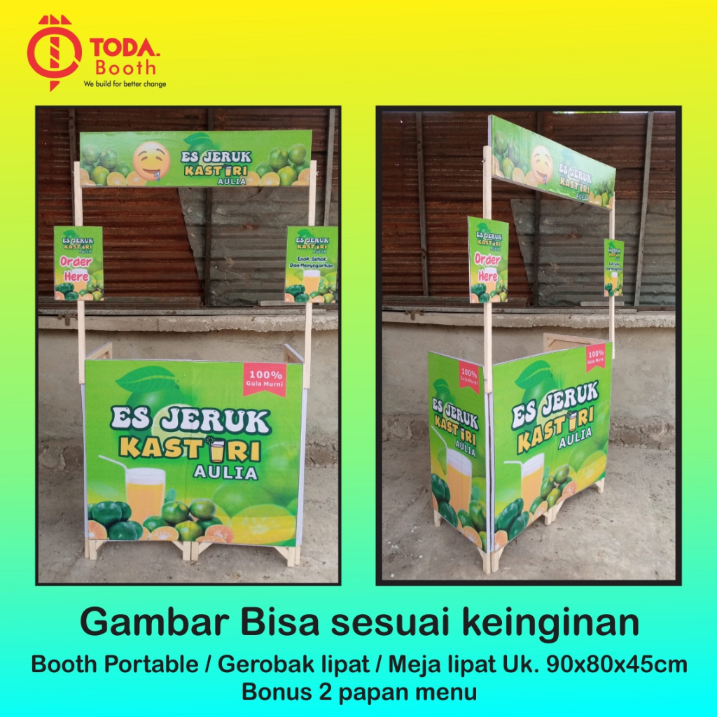 Jual BOOTH PORTABLE / GEROBAK LIPAT / MEJA LIPAT, booth portabel ...