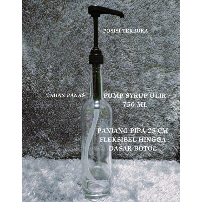 Jual PALING DICARI pump syrup botol kaca pump syrup ulir universal ...