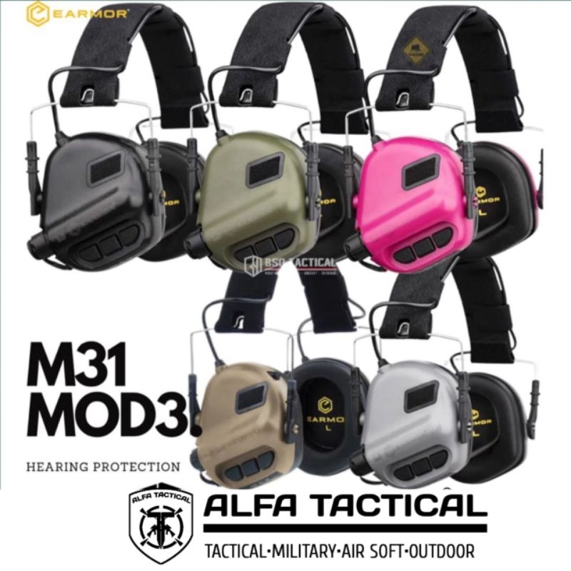 Jual Opsmen Earmor M31 MOD3 Electronic Ear Muff Noise Reduction Hearing ...
