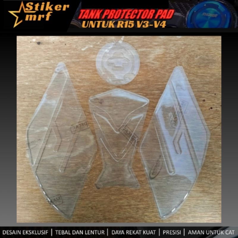 Jual Stiker timbul protector pad R15 V3- V4 Transparan polos | Shopee ...