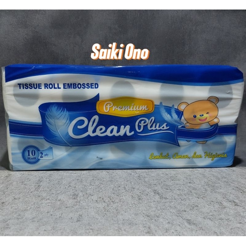 Jual Tisu Clean Plus Tissue Roll, tisu kamar mandi 1 paket isi 10 pack ...