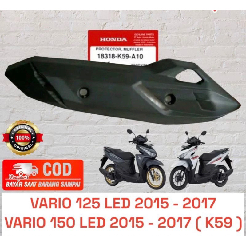 Jual cover tameng pelindung knalpot vario 125 150 led old k59 Original Honda | Shopee Indonesia