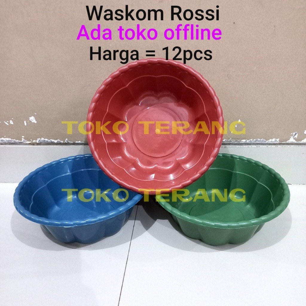 Jual Isi 12 PCS!! Waskom Rossi /Waskom Plastik/Waskom berkatan /Baskom ...