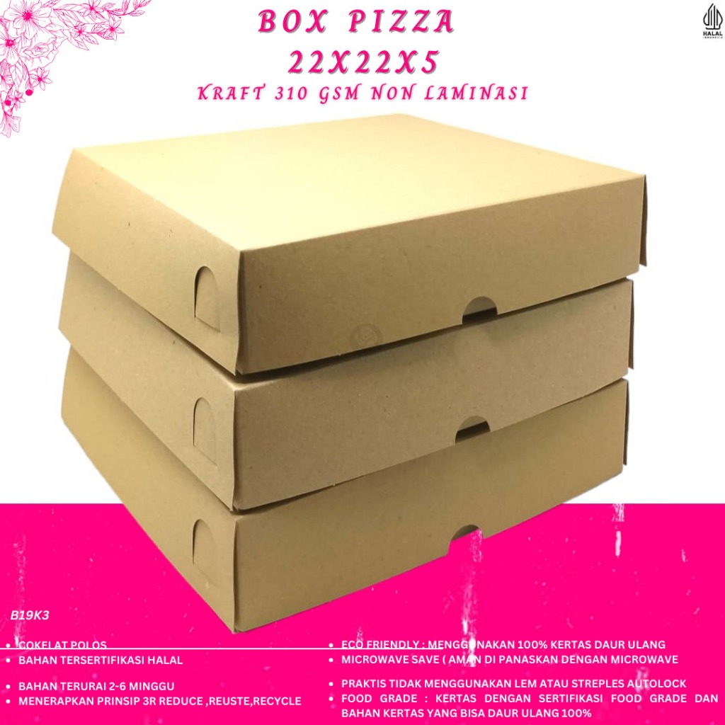 Jual Box Baju 22x22 Box Hijab 22x22 Dus Pizza 22x22x5 (B19K3-Non ...