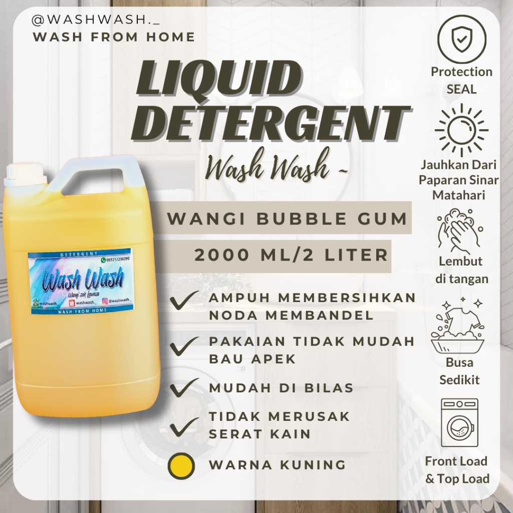Jual Detergent isi 2000ml By WashWash (Wash From Home) | Shopee Indonesia