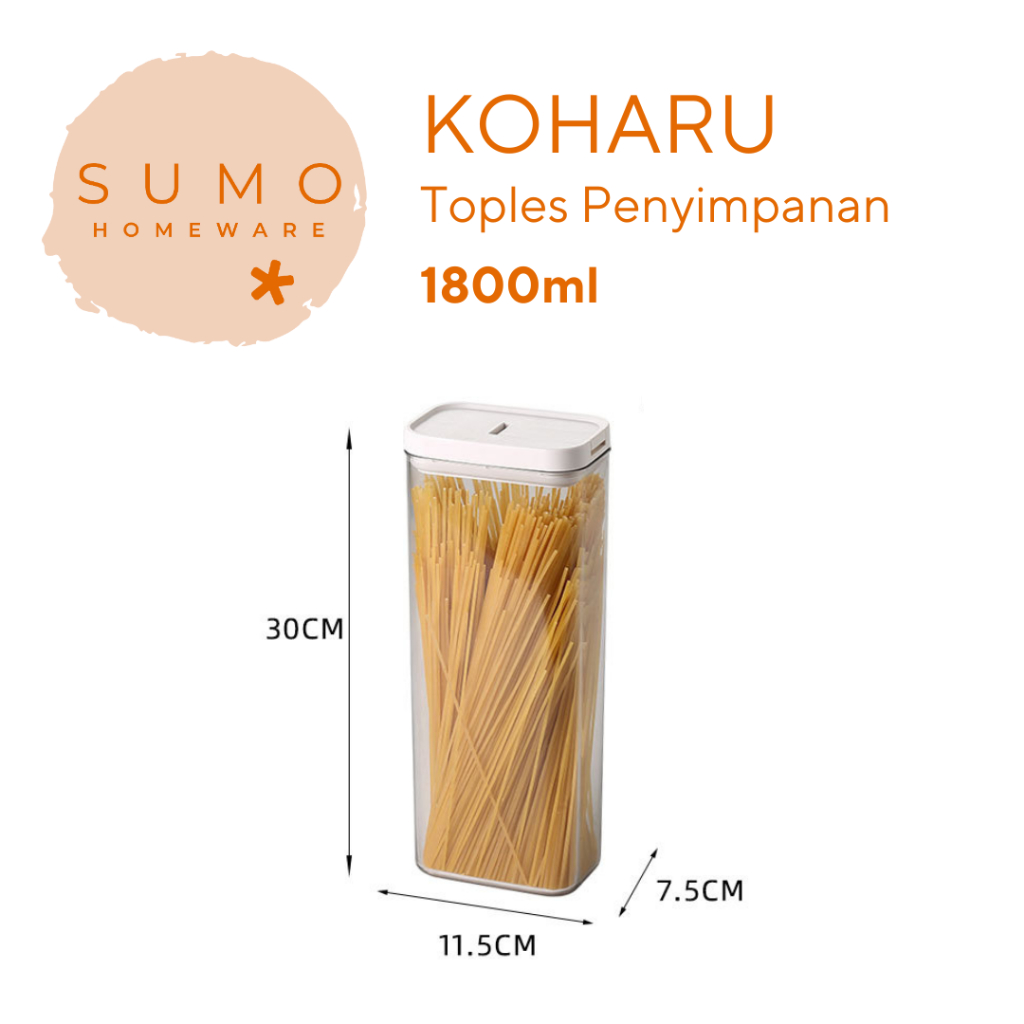 Jual |SUMO| KOHARU Wadah Kedap Serbaguna Mudah Kotak Simpan Teh Gula ...