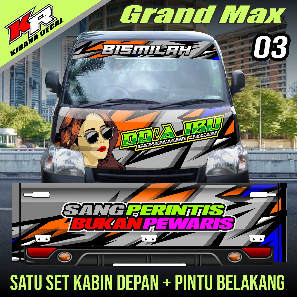 Jual DECAL STIKER GRAND MAX SATU SET KABIN DEPAN & PINTU BELAKANG ...