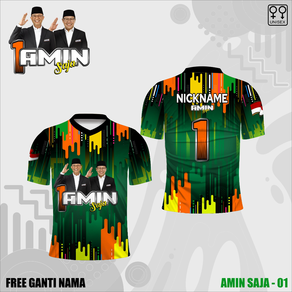 Jual jersey anies baswedan dan cak imin baju kaos pemilu capres 2024 ...