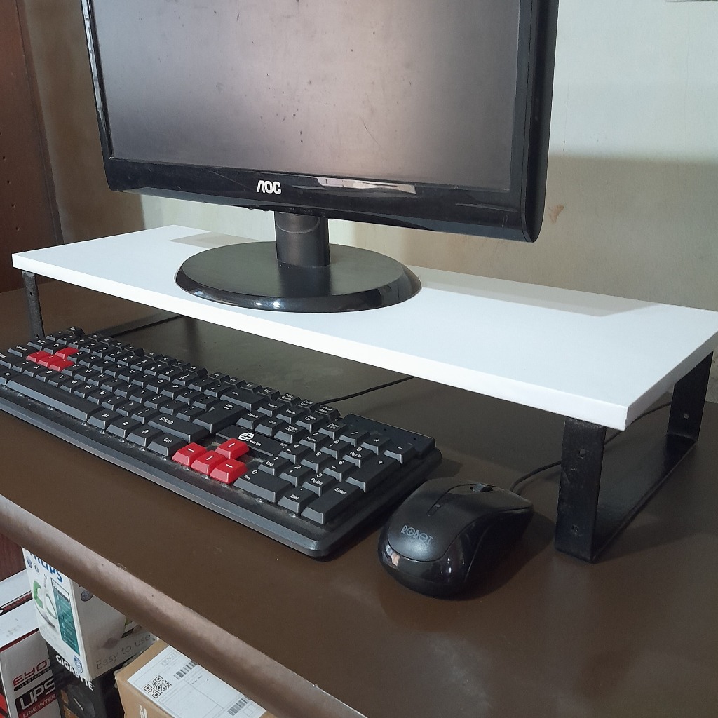 Jual Dudukan Monitor LCD Rak Keyboard Komputer Laptop Kaki Besi ...