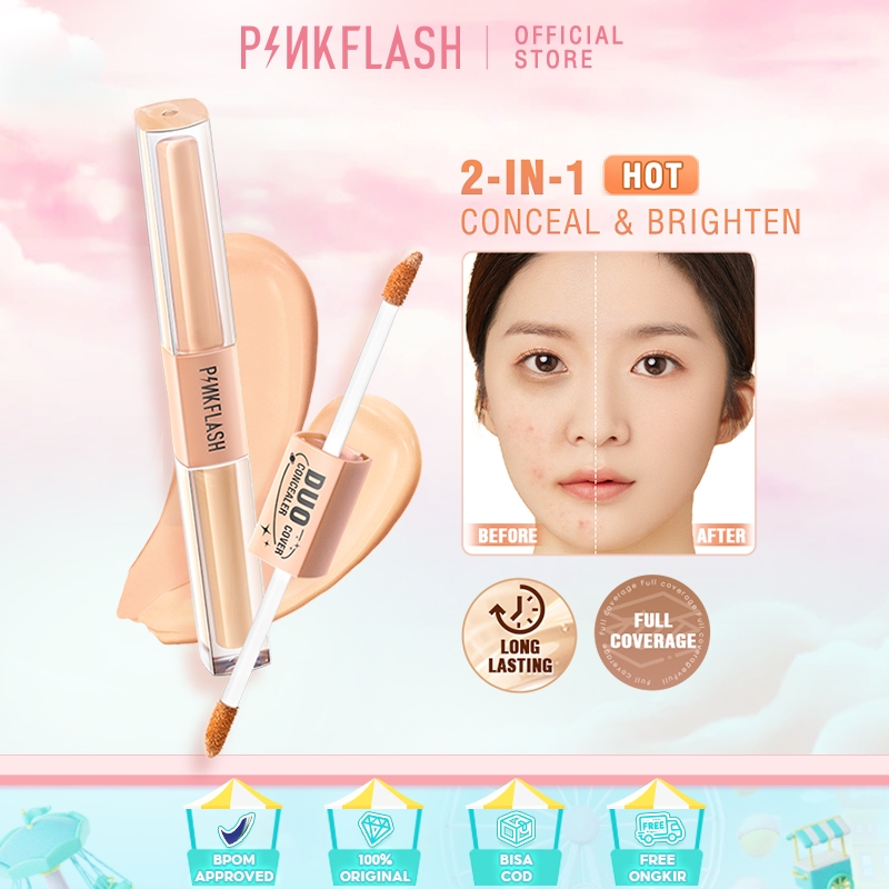Jual PINKFLASH DoubleFix 2-in-1 Dual-Shade Concealer Full Coverage ...