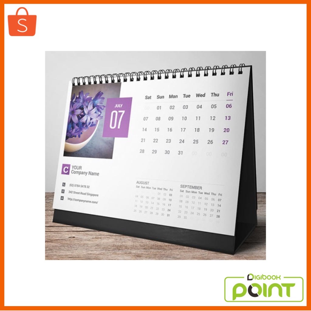 Jual Kalender Meja Custom 2024 Tatakan Linen Isi 7 Lembar 1 Muka ...