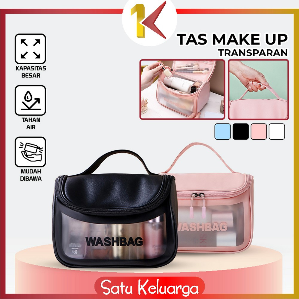 Jual SK-T52 Tas Kosmetik Washbag Transparan Portable Multifungsi / Tas Make Up Transparan ...