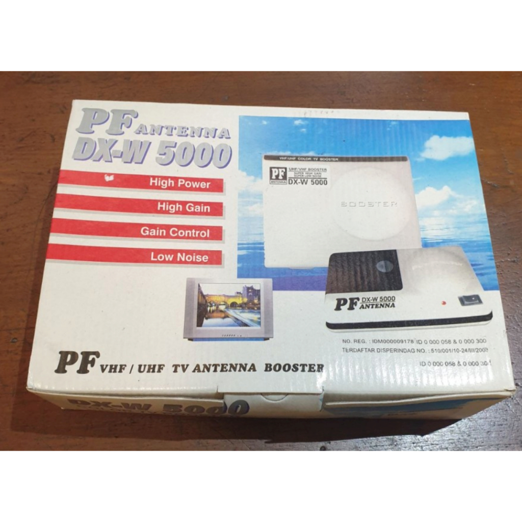 Jual Boster PF Antena DX W 5000 UHF TV Penguat Sinyal Booster Digital ...