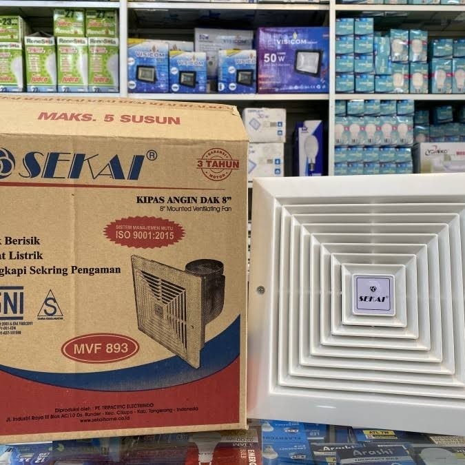 Jual SEKAI Exhaust Fan / Kipas Angin Hexos Plafon Dak 8 inch MVF 885 Garansi Resmi 3 Tahun ...