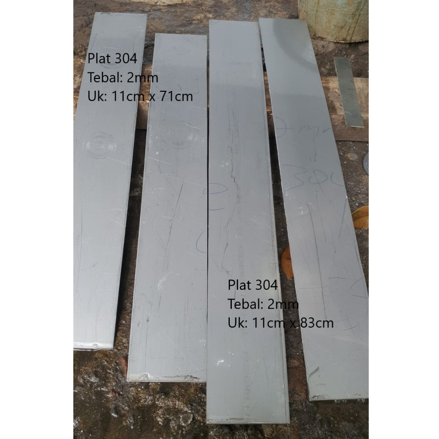 Jual Plat 304 Tebal: 2mm | Plat stainless steel 304 Uk: 37cm x 20cm ...