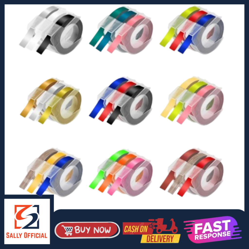 Jual TAPE LABEL MAKER CIDY REFILL 9MM DYMO MOTEX | Shopee Indonesia