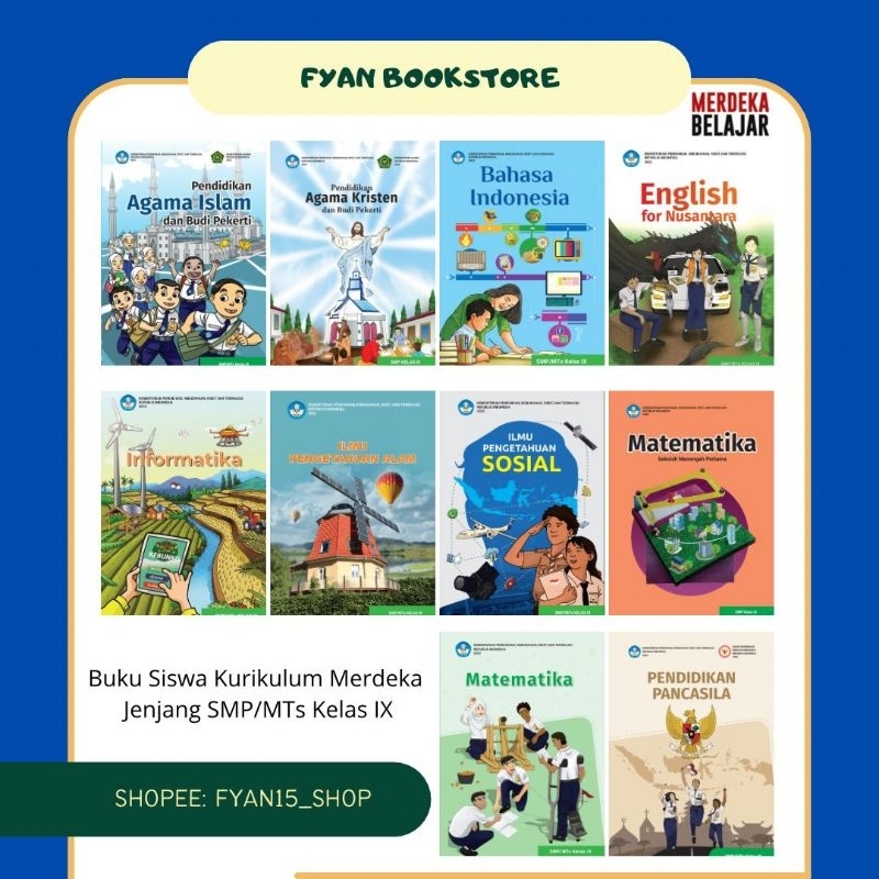 Jual Fyan Book Store: Buku Paket Kurikulum Merdeka Jenjang SMP kelas IX ...