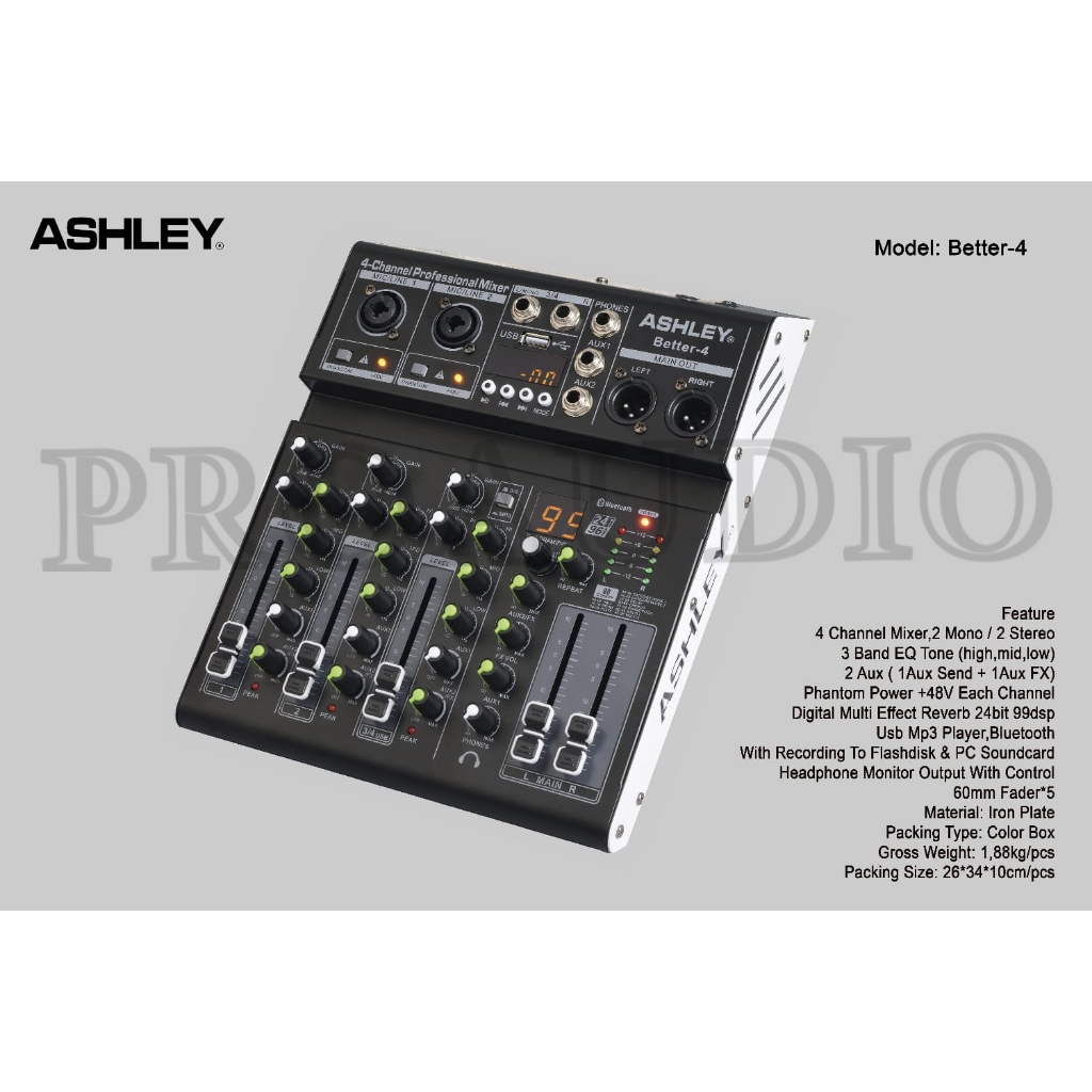 Jual MIXER ASHLEY 4 CHANNEL BETTER-4 BETTER 4 BETTER4 ORIGINAL | Shopee Indonesia