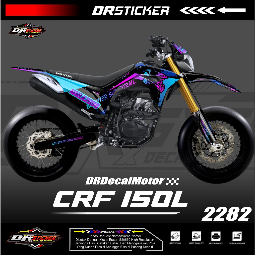 Jual Decal CRF decal CRF 150 L full body stiker motor trail decal ...