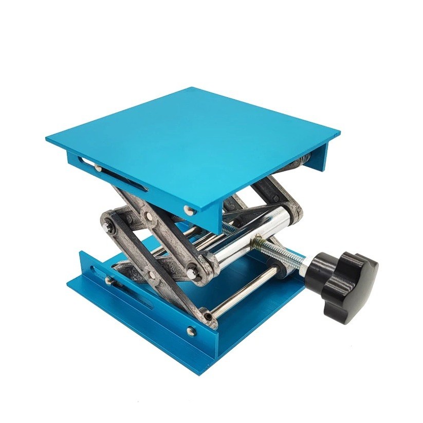 Jual Labjack Scissor Platform Aluminum Oxide Lab Jack Stand 100MM*100MM ...