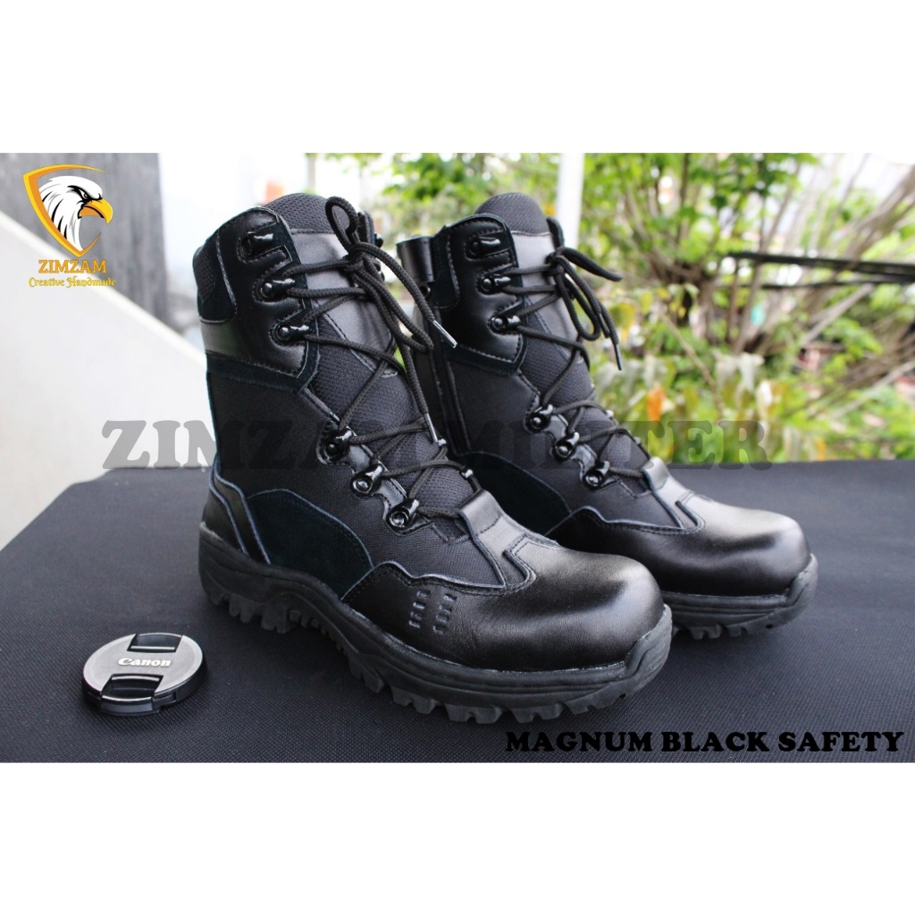 Jual Sepatu ZimZam Safety Boot Delta Spider Kulit Asli - Sepatu Pria ...