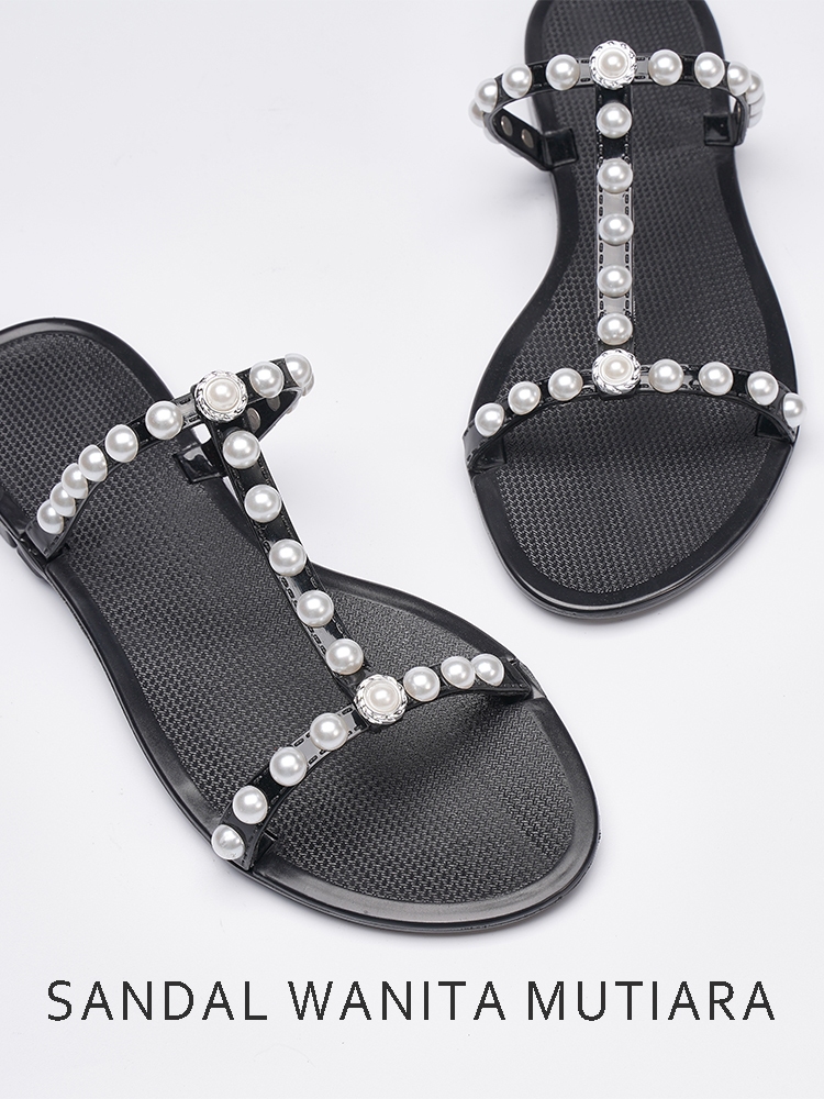 Jual Sandal Wanita Teplek Casual Model Duri Sendal Slop Empuk Flat ...