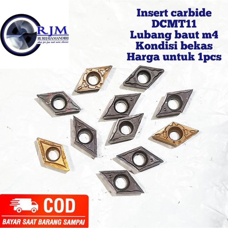 Jual pahat bubut betel bubut Insert carbide DCMT11 Lubang baut m4 ...