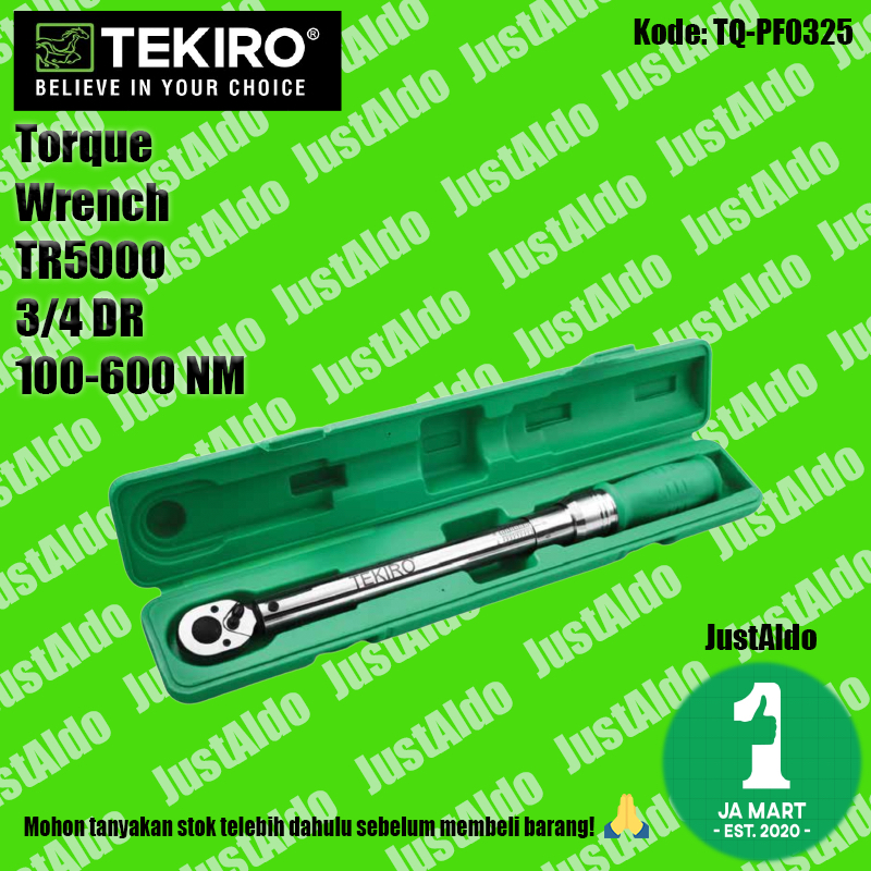 Jual Kunci Torsi Torque Wrench TR5000 3/4 DR 100-600 NM Tekiro | Shopee ...