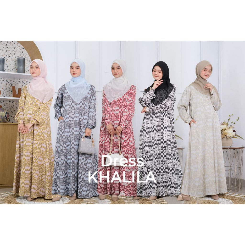 Jual Khalila Dress By Greenism (Dress Only) | Shopee Indonesia