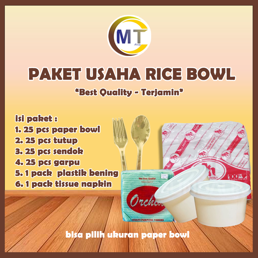 Jual PAKET USAHA RICE BOWL 25 porsi paket lengkap rice bowl masa kini ...
