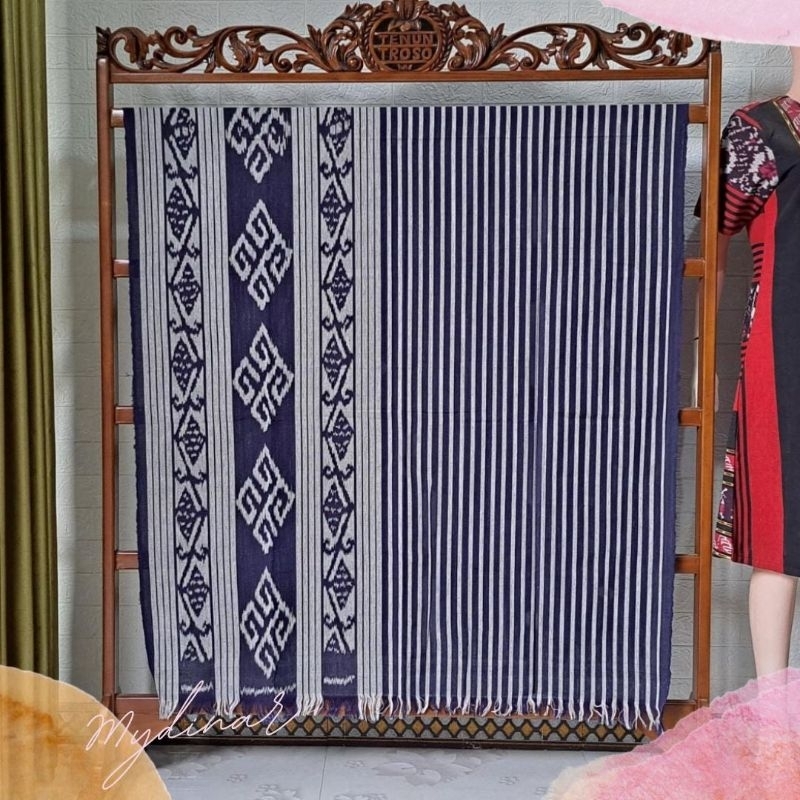 Jual Kain Blanket Tenunan Asli Terbaru Warna abu mix navy motif salur ...