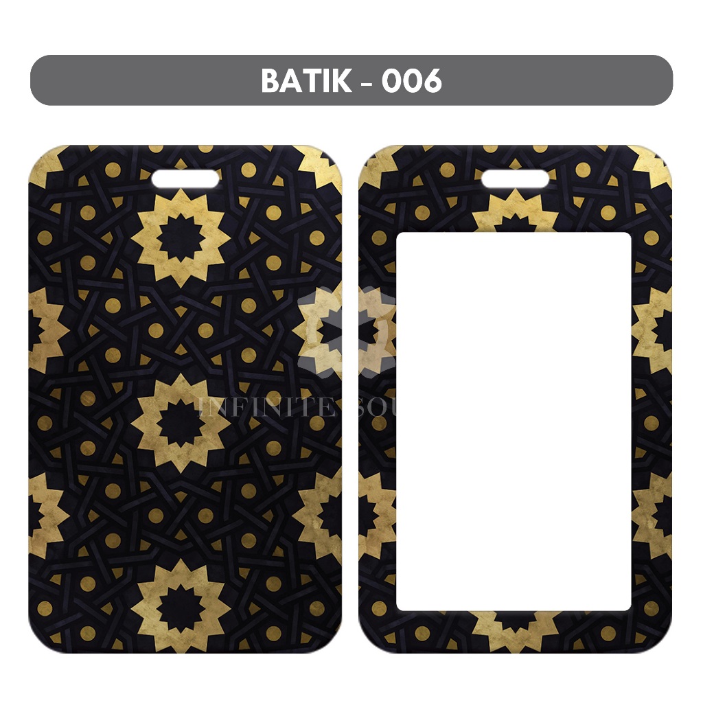 Jual (N009) Nametag Batik TANPA TALI / Card Holder Motif Batik / ID ...