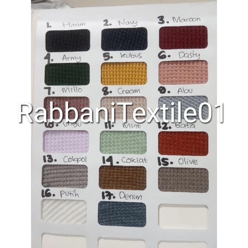 Jual Bahan kain wafel uniqlo kain waffle Grade A jual bahan per 1 kg ...
