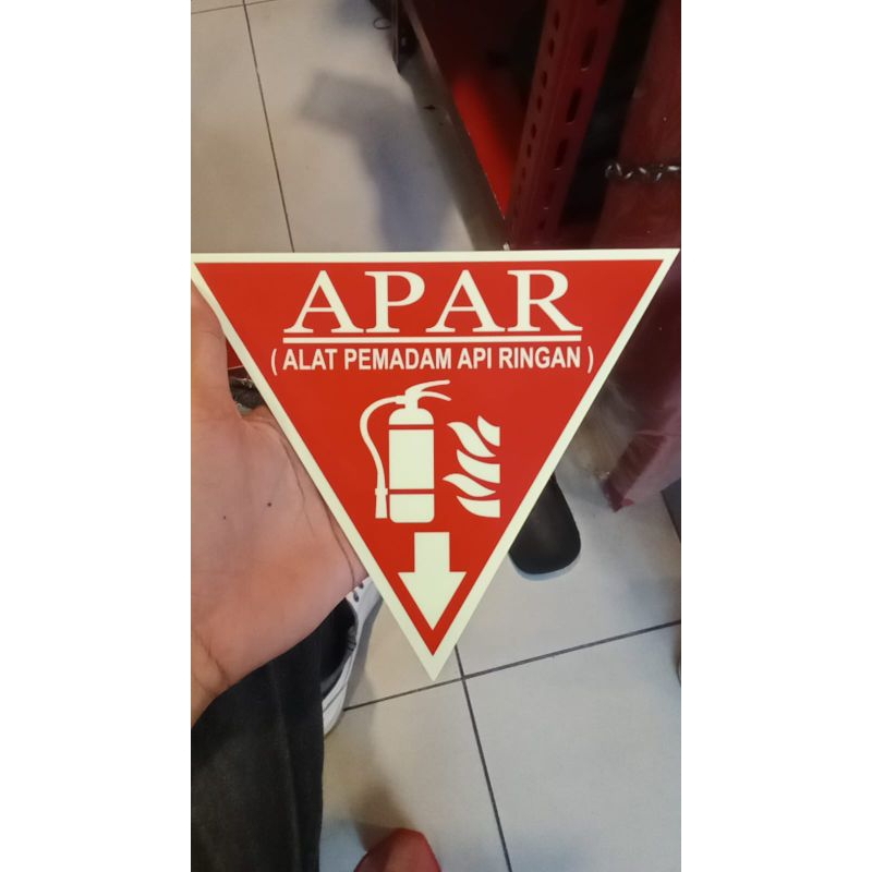 Jual AKRILIK SIGN K3 RAMBU SEGITIGA APAR GLOW IN THE DARK 35X35 CM/JUAL ...