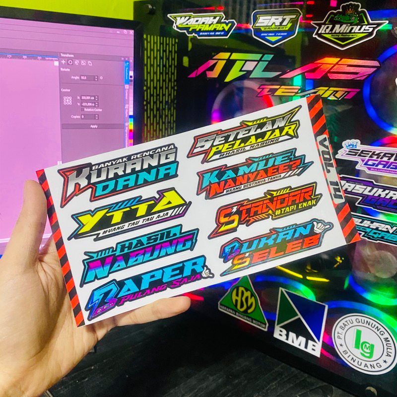 Jual Stiker/sticker VOL14 Viral Kata Racing Keren | Shopee Indonesia
