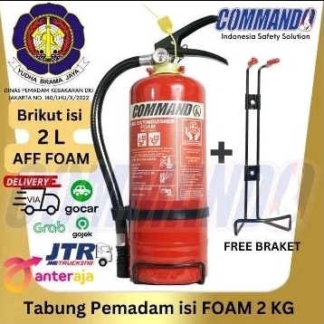 Jual APAR FOAM 2 KG COMMANDO / AFF FOAM 2 L / Komplit Set + Free Braket ...