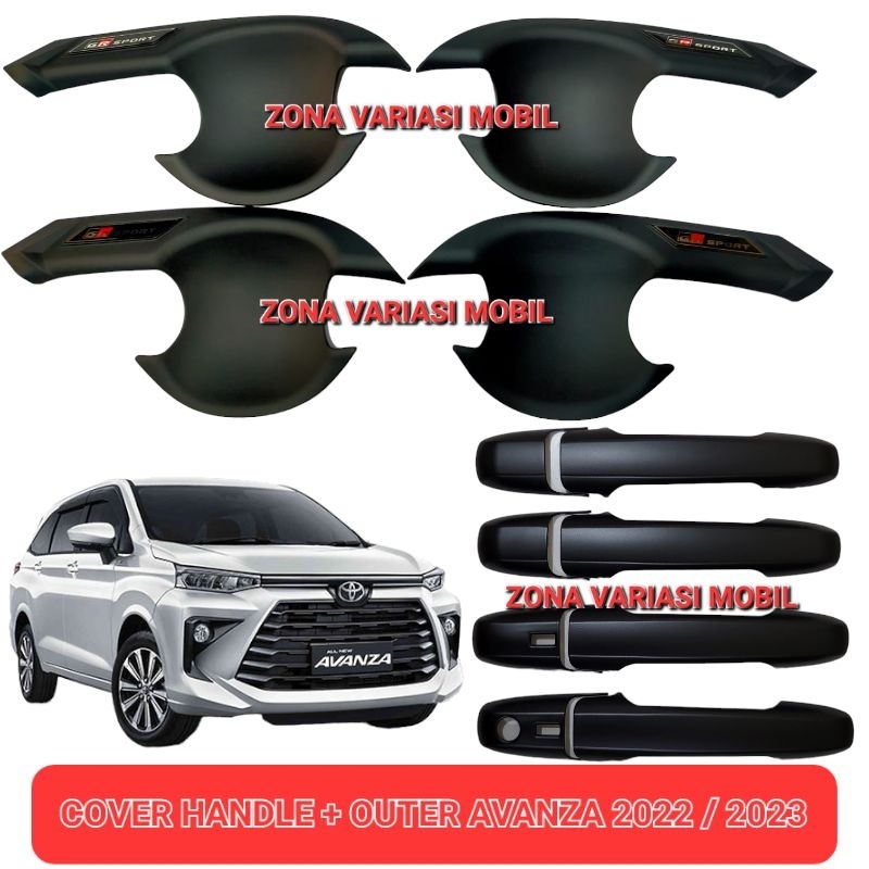 Jual Paket Cover Door Handle + Outer Handle All New Avanza 2022 2023 Hitam GR Sport | Shopee ...