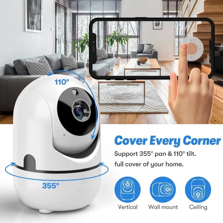 Jual Kamera CCTV WiFi IP PTZ Audio Dua Arah Dengan IR Sensor Gerak ...