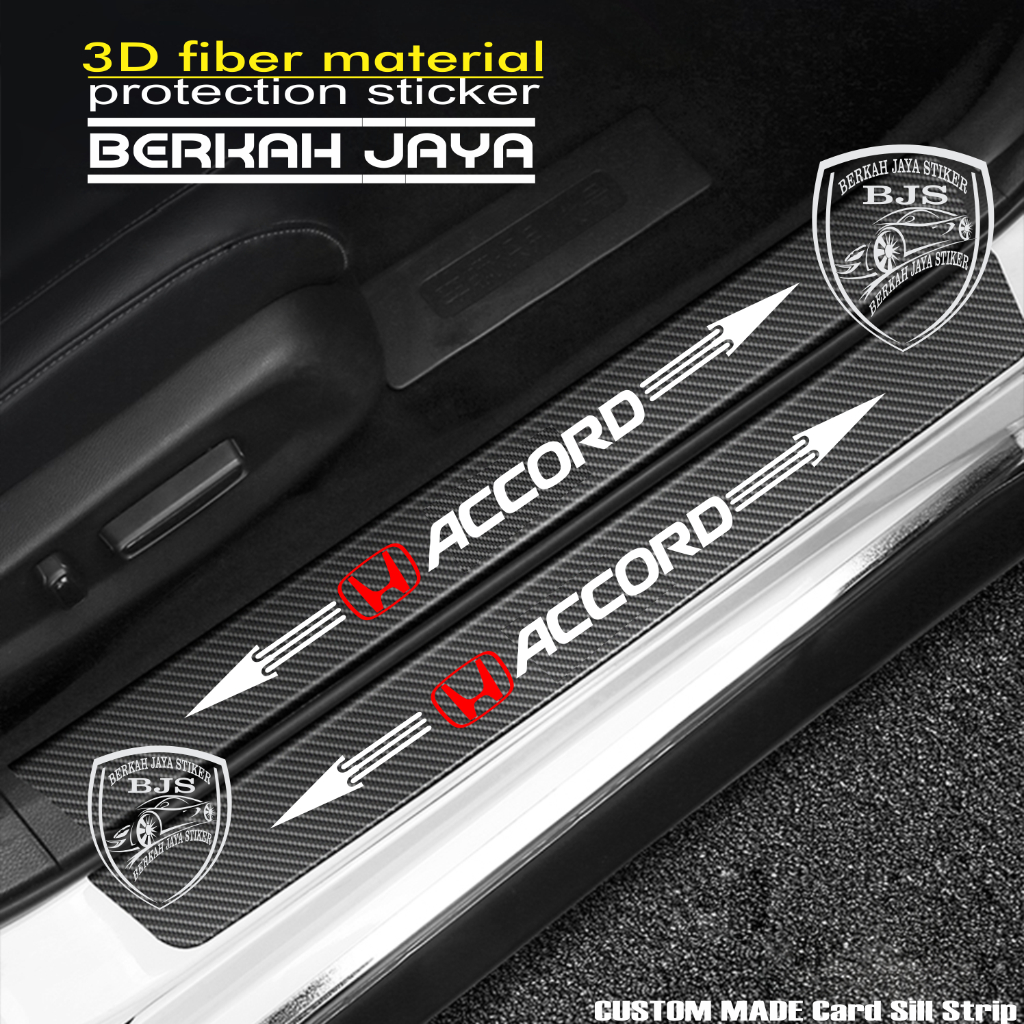 Jual 9 Pcs Stiker Pelindung Pintu Mobil Accord Karbon 3D Door Sill ...