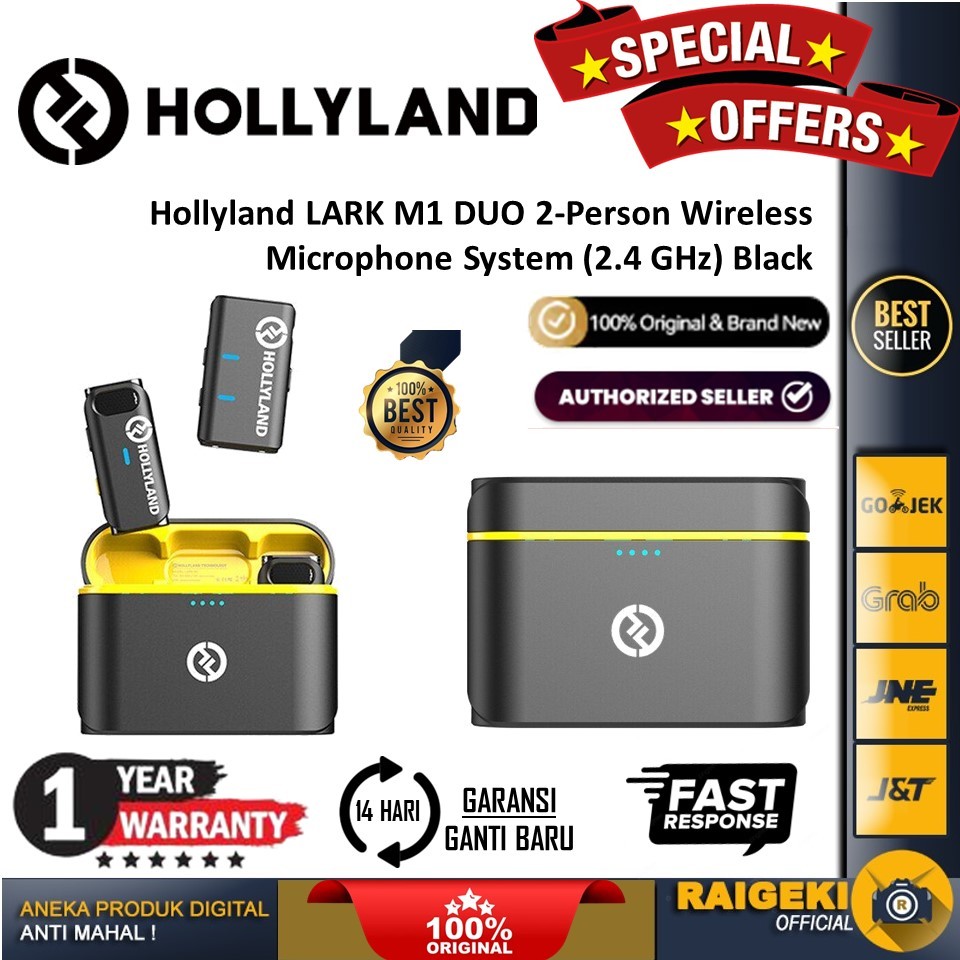 Jual Hollyland LARK M1 DUO 2-Person Wireless Microphone System (2.4 GHz) Black | Shopee Indonesia