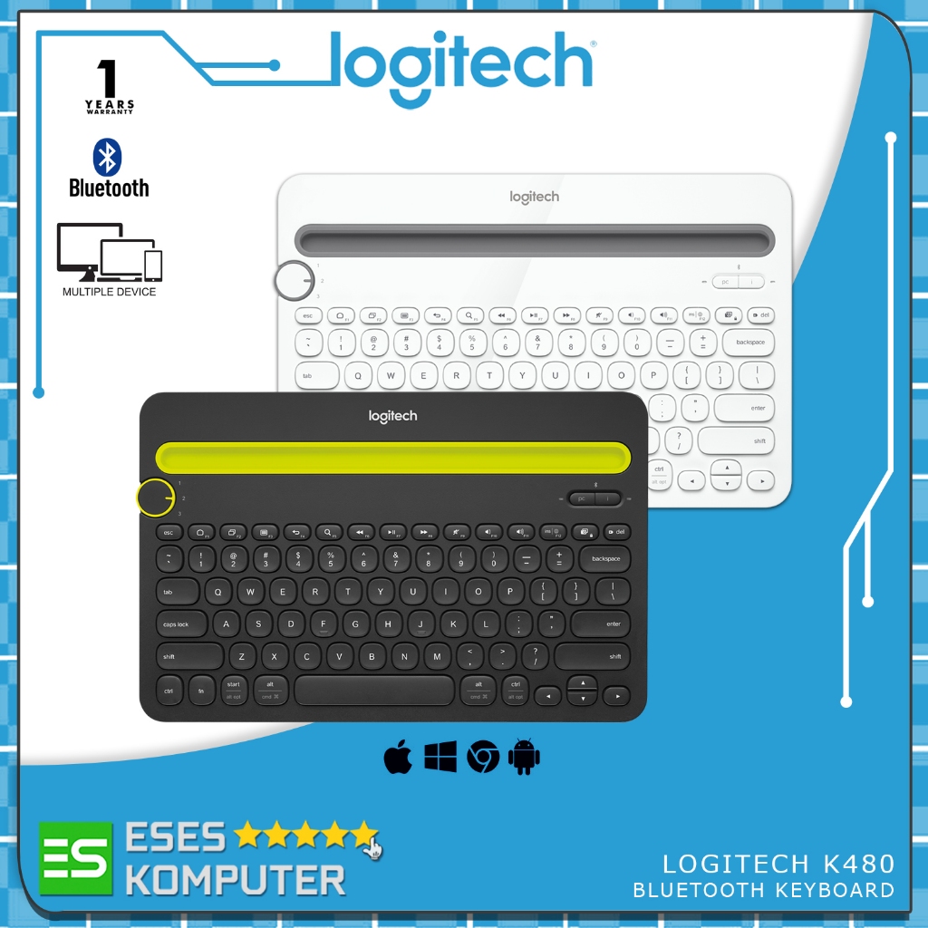 Jual Keyboard Logitech K480 Wireless Bluetooth Multi-Device | Shopee ...