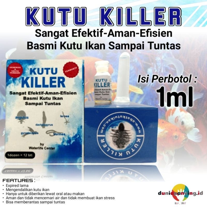 Jual Obat kutu killer pembasmi kutu pada ikan isi 1ml perbotol anti ...