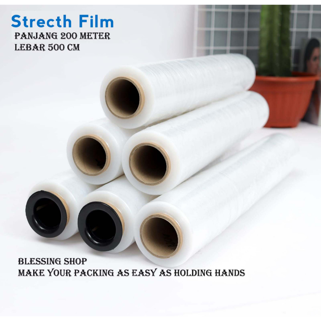 Jual Plastik Stretch Film Wrapping 50 Cm x 250 Cm | Shopee Indonesia