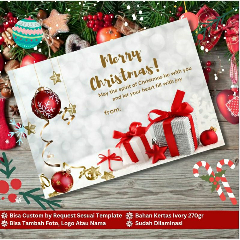 Jual Kartu Ucapan Hari Raya / Kartu Natal / Greetings Card | Shopee ...