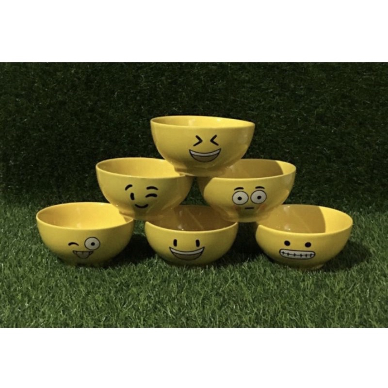 Jual MANGKOK KERAMIK EMOJI / MANGKOK EMOT KUNING / MANGKOK LUCU KERAMIK ...