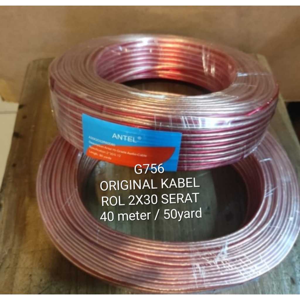 Jual G756 ORIGINAL KABEL 1 ROL 40 METER 2X30 CABLE ROLL CABEL SPEAKER ...